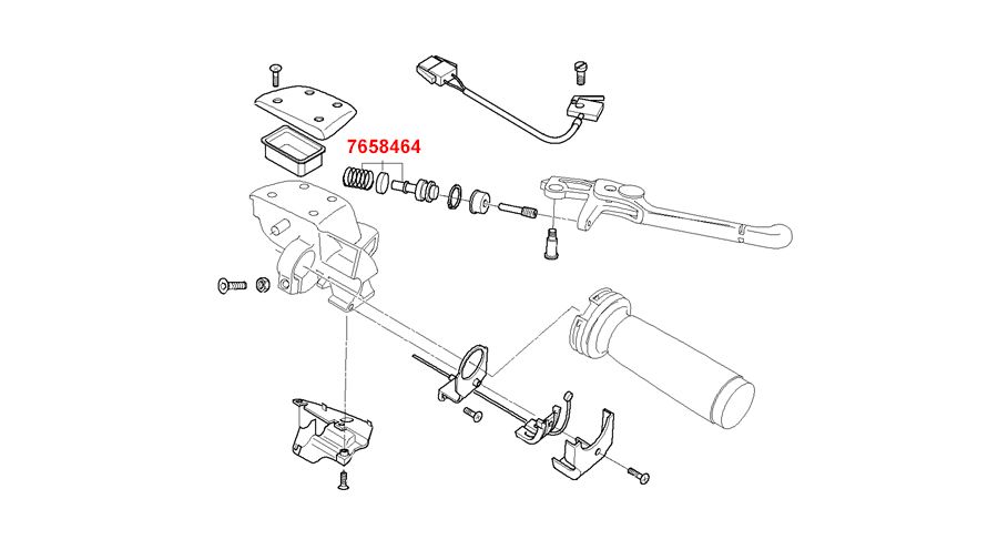 Maintenance kit, piston, anodised for BMW R900RT (2005-2009) & R1200RT ...