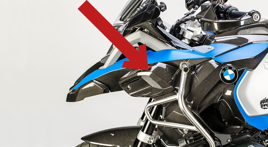 Carbon Air Intake Left Adventure for BMW R1200GS Adventure LC (2014 ...