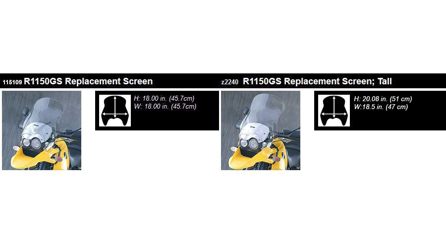 Windscreen for BMW R1150GS | Motorcycle Accessory Hornig