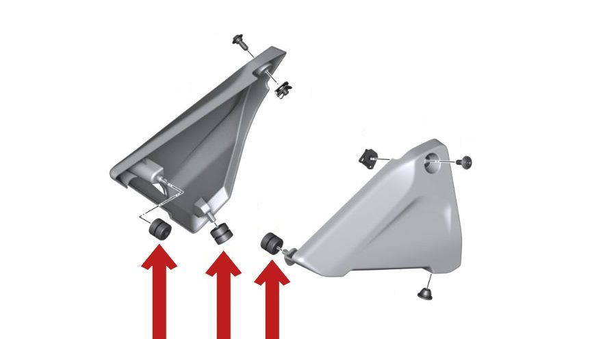 Rubber grommet for battery cover for BMW R 1250 GS & R 1250 GS ...