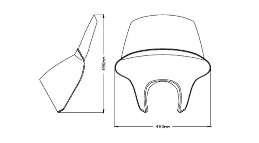 Fairing windscreen Batwing SML Touring for BMW R18 | Motorcycle ...